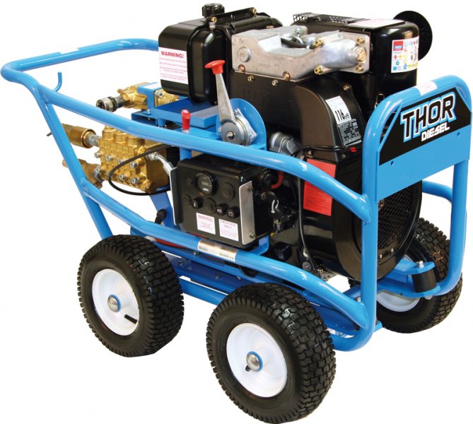 thor ultra heavy duty petrol and diesel pressure washer from uk built